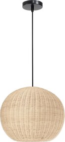 Toolight - Stropní svítidlo z přírodního bambusu Boho E27 60W APP882-1CP, hnědá, OSW-05242