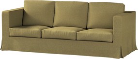 Potah na pohovku IKEA  Karlanda 3-místná nerozkládací, dlouhý barva zelená látka pletený vzor