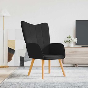 Relaxační židle černá textil 327925