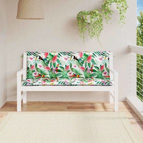 vidaXL Podušky na zahradní lavici 2 ks 150x50x7cm látka oxford [361711] Barva: zelená a růžová