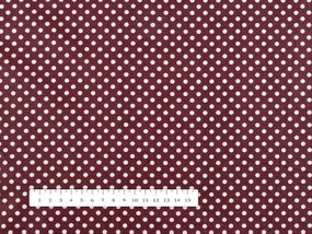 Biante Bavlněný čtvercový ubrus Sandra SA-339 Bílé puntíky na tmavě červeném 70x70 cm