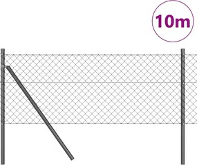 Oplocení na řetězcích se upevňuje na zem 10 x 0,4 m Šedá 3351094