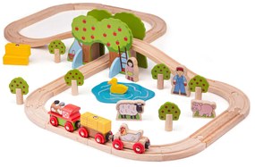 Bigjigs Rail Dřevěná vláčkodráha farma