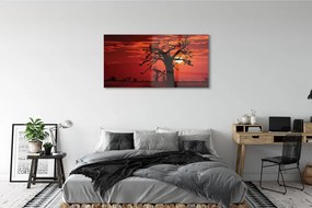 akrylový obraz Stromy oblohy zataženo 125x50 cm