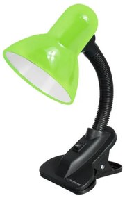 Stolní lampa s klipem na 1 žárovku E27, zelená