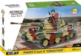 COBI 3113 II WW Panzer VI Ausf. B Königstiger / 802 kostek / 1 figurka