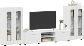 Sestava TV skříněk FLORIN 3 ks Vysoce lesklá bílá 3397938