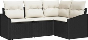 Set pohovek 4 ks Černá polyratan 3346697