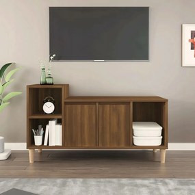Tv Skříňka 100X35X55 Cm Kompozitní Dřevo Hnědý dub