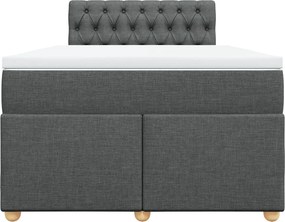 Box spring postel s matrací tmavě šedá 120x200 cm textil 3286655