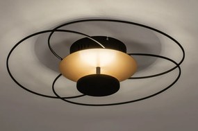 Stropní LED svítidlo do obýváku Georgia Black and Gold