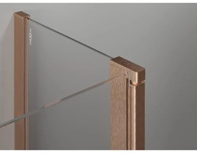 Mexen Otevírací sprchové dveře MIST (1d+1s) 100x200 cm 6mm broušená měď, průhledné, 8A4-100-000-65-00
