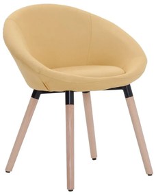 Jídelní židle žlutá textil,  283436 HangarStore.cz