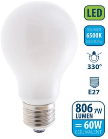 VELAMP OPAL FILAMENT žárovka 7W, E27, 6500K