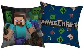 Polštář Minecraft - motiv Steve - 40 x 40 cm