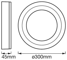 Ledvance - LED Stropní svítidlo ROUND LED/18W/230V pr. 30 cm