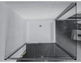 Mexen Apia rozsouvací sprchový kout 120 x 90 cm, Průhledné, Chromovaná + sprchová vanička Rio - 840-120-090-01-00-4510