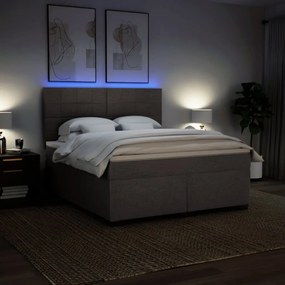 Box spring postel s matrací taupe 180x200 cm textil 3292871