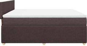Box spring postel s matrací tmavě hnědá 180x200 cm textil 3287531