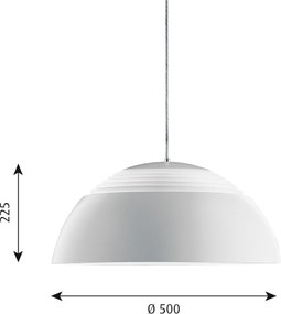Závěsná lampa AJ Royal LED 2700K fázové stmívání Main Dimm 50 cm bílá