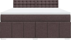 Box spring postel s matrací tmavě hnědá 180x200 cm textil 3289464