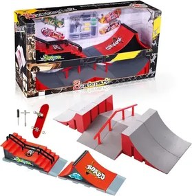SPARKYS Fingerboardový skatepark Street XL / Rail schodiště / 2 finger