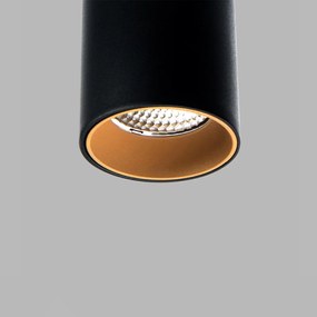 Svěšené válcové LED svítidlo Luky  Svěšené válcové LED svítidlo Luky Barva: Černá / Zlatá, Stmívání: Stmívatelné TRIAC, Teplota chromatičnosti: 4000…