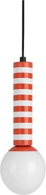 Červené kovové závěsné svítidlo ø 12 cm Rayado Retro – Leitmotiv