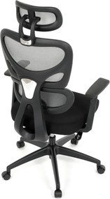 Kancelářská židle KA-K2080 GREY, houpací mechanismus, šedá (69 x 62) cm