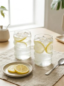 Sinsay - Sklenice s dekorativním žebrováním 2 pack - clear