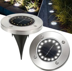 Toolight Toolight, LED solární lampa 1ks P60055, stříbrná, OGR-05681