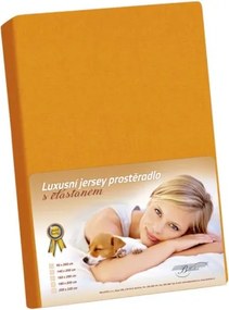 Bellatex prostěradlo jersey s elastanem oranžová rozměr 160x200 cm