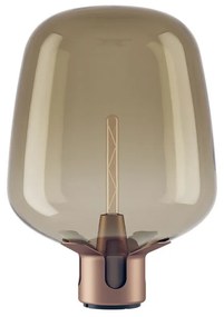 Lodes 19185 6800 Flar large, lampa z medového skla a terra základny se stmívačem, 1x25W E27, výška 62,5cm
