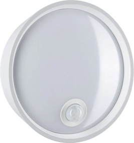 P 94699 LED venkovní nástěnné svítidlo Platomo pohybové čidlo IP44 kruhové 180mm 3000K 14,5W 230V bílá umělá hmota - PAULMANN