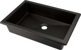 Deante Correo, granitové umyvadlo 500x350x140 mm, černá matná, DEA-CQR_NU5U