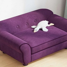 Pohovka pro psy vínová 72 x 45 x 30 cm plyš 171041