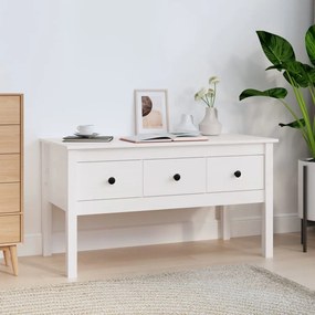 vidaXL Konferenční stolek 102 x 49 x 55 cm masivní borové dřevo [820945] Barva: Bílá