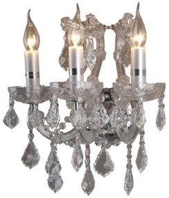 Nástěnná lampa z křišťálového skla – 35x21x40 cm