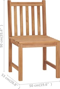 vidaXL Zahradní židle 4 ks s poduškami masivní teak [3073103] Barva: Béžová