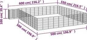 46panelová ohrádka pro psy černá 50 x 100 cm práškovaná ocel 3115957
