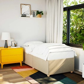 Rám postele bez matrací krémově 80x200 cm textil 3284692
