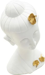 Dekorace na stůl Buddha A 21 cm bílá/zlatá