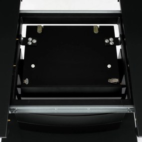 Jídelní stůl 110 + 40 x 70 x 76 cm  AUTRONIC HT-420 BK černá