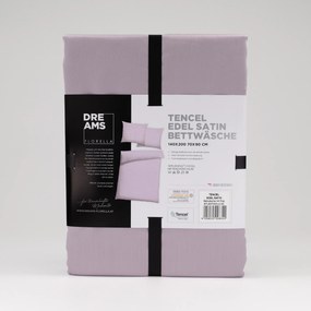 Florella Saténové povlečení Edel Tencel Uni Lilac s chladivým účinkem Rozměr: 70x90 + 140x200 cm
