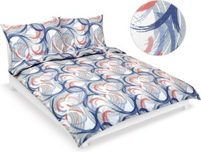 Povlečení krep na dvoudeku Modrá,Růžová,Šedá 80/210 - 1ks 200x220, 2ks 70x90 cm (200 cm šířka x 220 cm délka prodloužená)