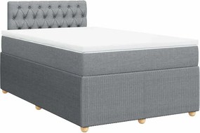 Box spring postel s matrací světle šedá 120 x 200 cm textil 3287430