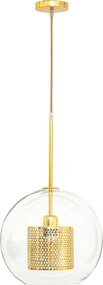Toolight - závěsná skleněná lampa APP555-1CP 25cm, zlatá, OSW-08748