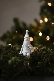 Storefactory Vánoční figurka Nisse White, bílá barva, keramika