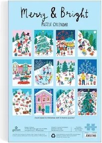 Galison Puzzle adventní kalendář 12 v 1 / 12x80 dílků / od 6 let