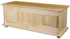 Dřevěná truhla-peřiňák KS103 borovice masiv šířka 125 cm